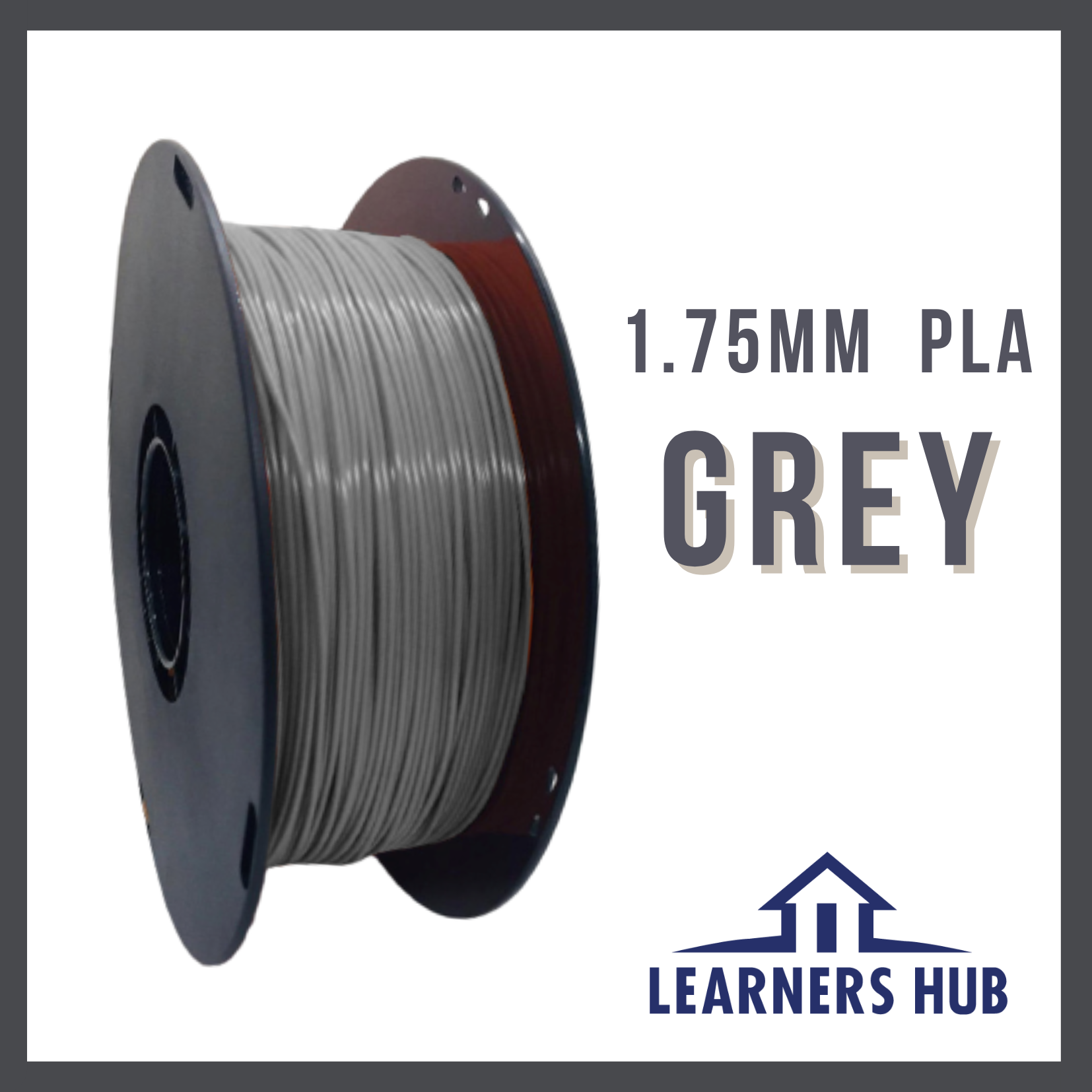 1kg 1.75mm Grey PLA Filament